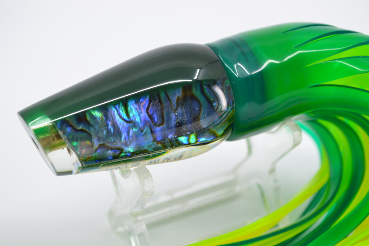 Marlin Magic Classic Paua Shell Green Back No Eyes Small Pear 9" 3.7oz ...