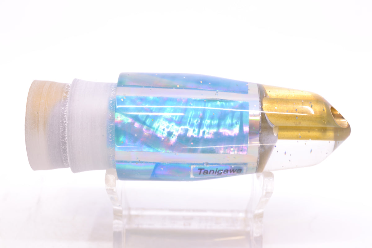 Tanigawa Lures Ice Blue MOP 2-Hole Bullet 9"+ 7.8oz — GZ Lures Big Game ...