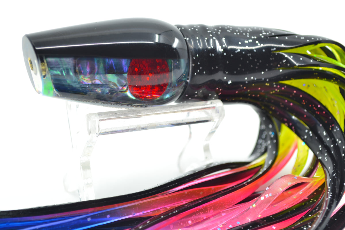 Marlin Magic Blue-Purple Abalone Black Back Red Eyes Small Pear 9" 3.7 ...