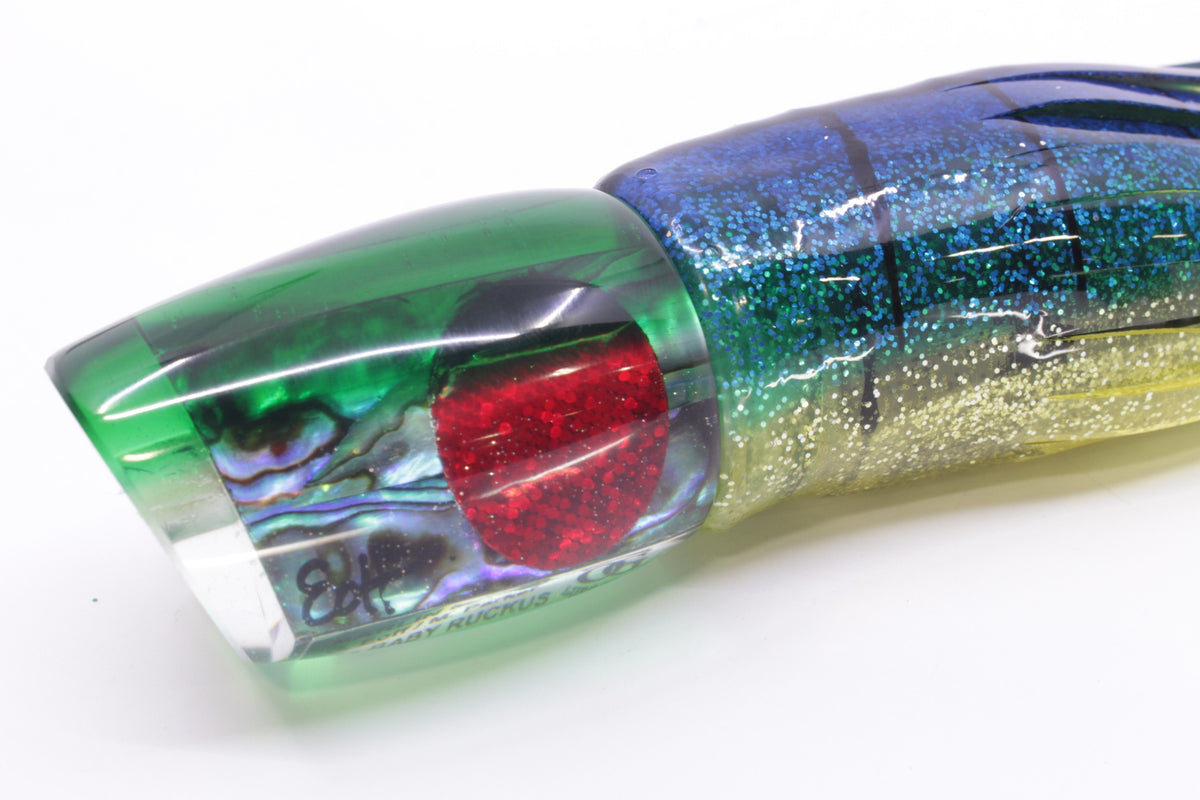 Marlin Magic Paua Shell Green Back Red Eyes Baby Ruckus 10" 6.5oz Skir ...