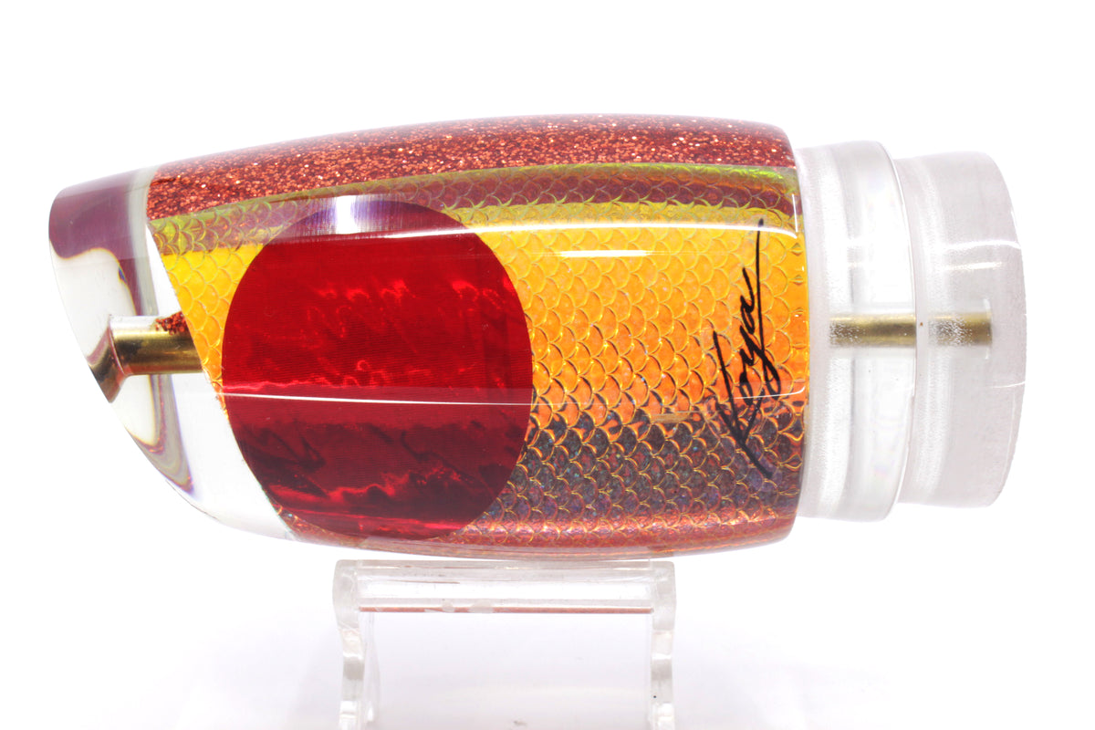 Koya Lures Orange Pearl Rainbow Scale Red Eyes Hard Cut Large Poi Dog ...