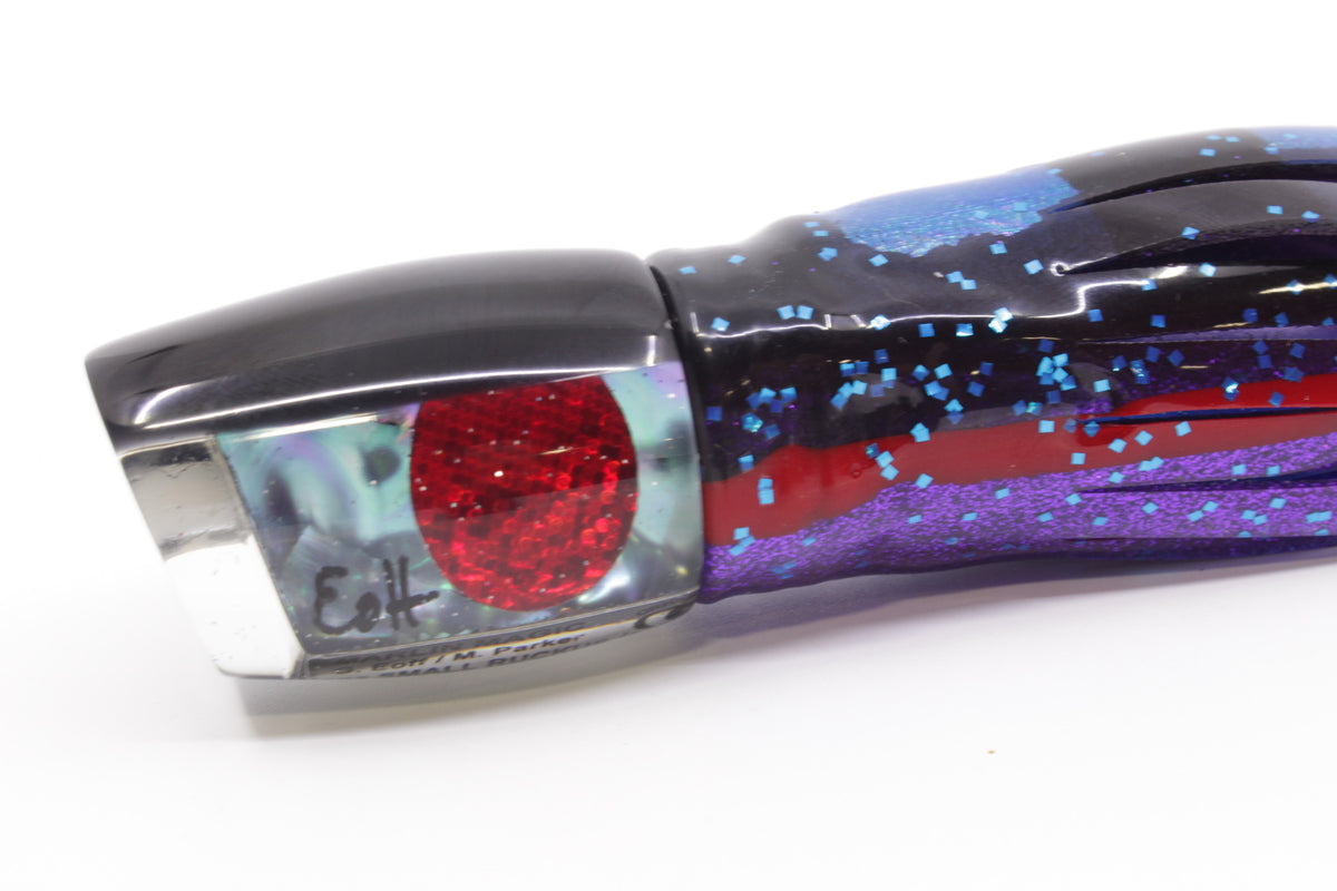 Marlin Magic Blue-Purple Abalone Black Back Red Eyes Small Ruckus 9" 5 ...