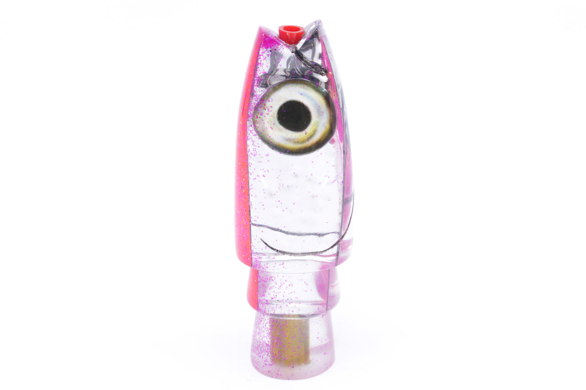 Aloha Lures Chrome-Mirrored Pink Glitter Back Small Super Ninja 7" 2.7 ...