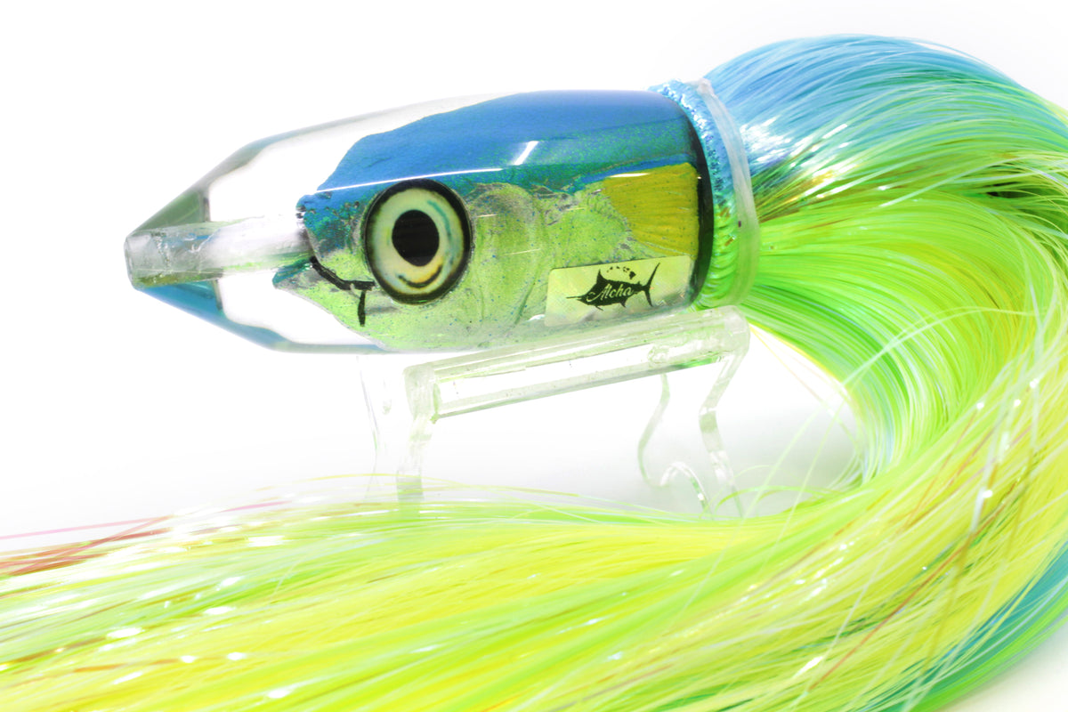 Aloha Lures Blue-Turquoise Back Yellow Fins Deep Six Malolo 9" 6.5oz S ...
