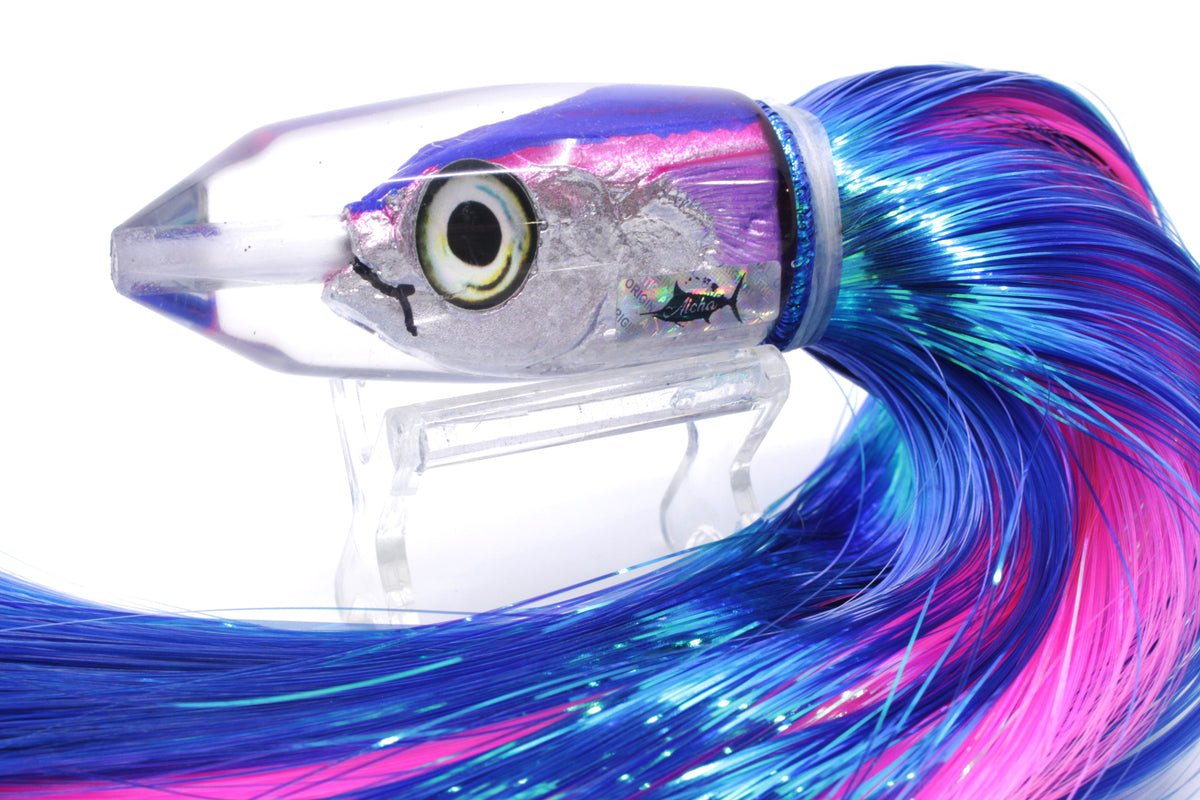 Aloha Lures Blue-Pink Back Purple Fins Deep Six Malolo 9" 6.5oz Strobe ...