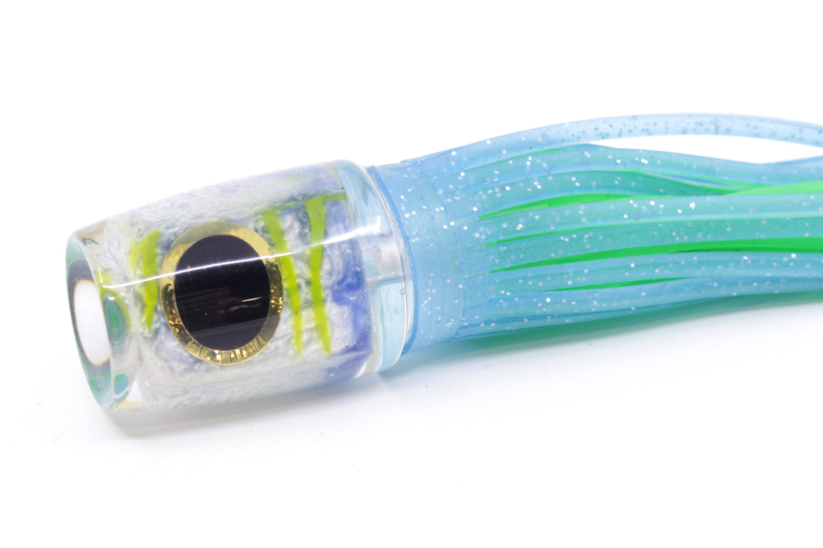 Amaral Lures White-Blue Marbled Chartreuse Stripes Baby Jararaca 5" 1 ...