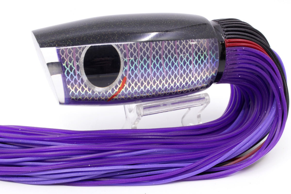 Amaral Lures Purple Pearl Silver Rainbow Scale Black Back Naja 16" 14 ...