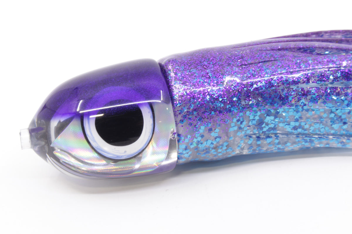LS Lures Silver Rainbow Purple Back Flyer 7" 2.6oz Skirted Purple-Ice — GZ Lures Big Game Supply