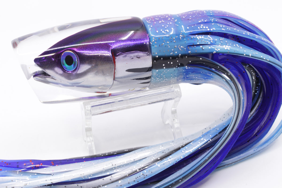 JB Signature Lures Skipjack Deep Purple-Plum Medium Shorty 9" 5oz Skir ...