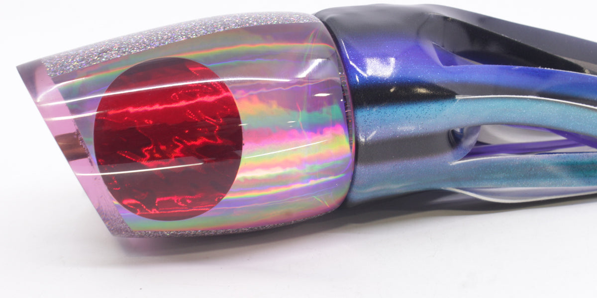 Koya Lures Purple Rainbow Red Eyes XL 861 16" 15oz Fire Tailz Vinyl Sk ...