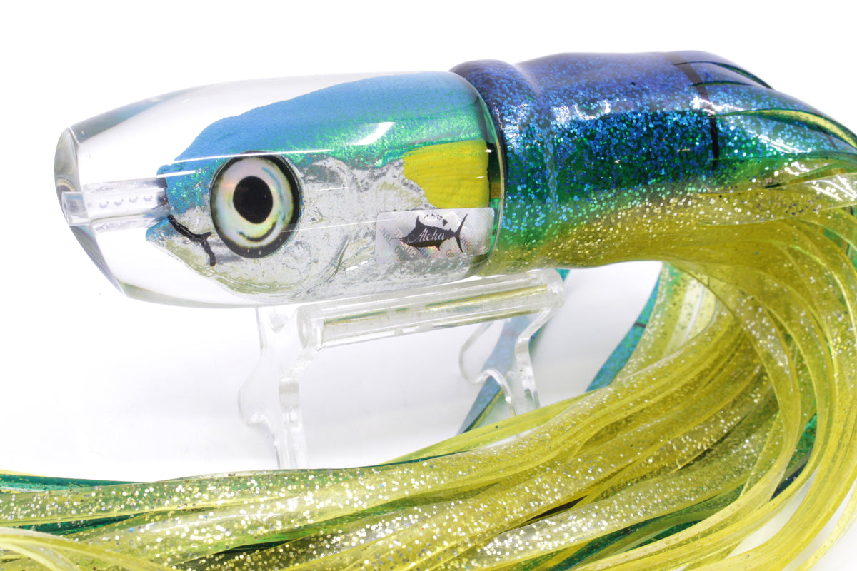 Aloha Lures Turquoise Back Malolo Medium Gully Boy 10" 8.5oz Skirted T ...