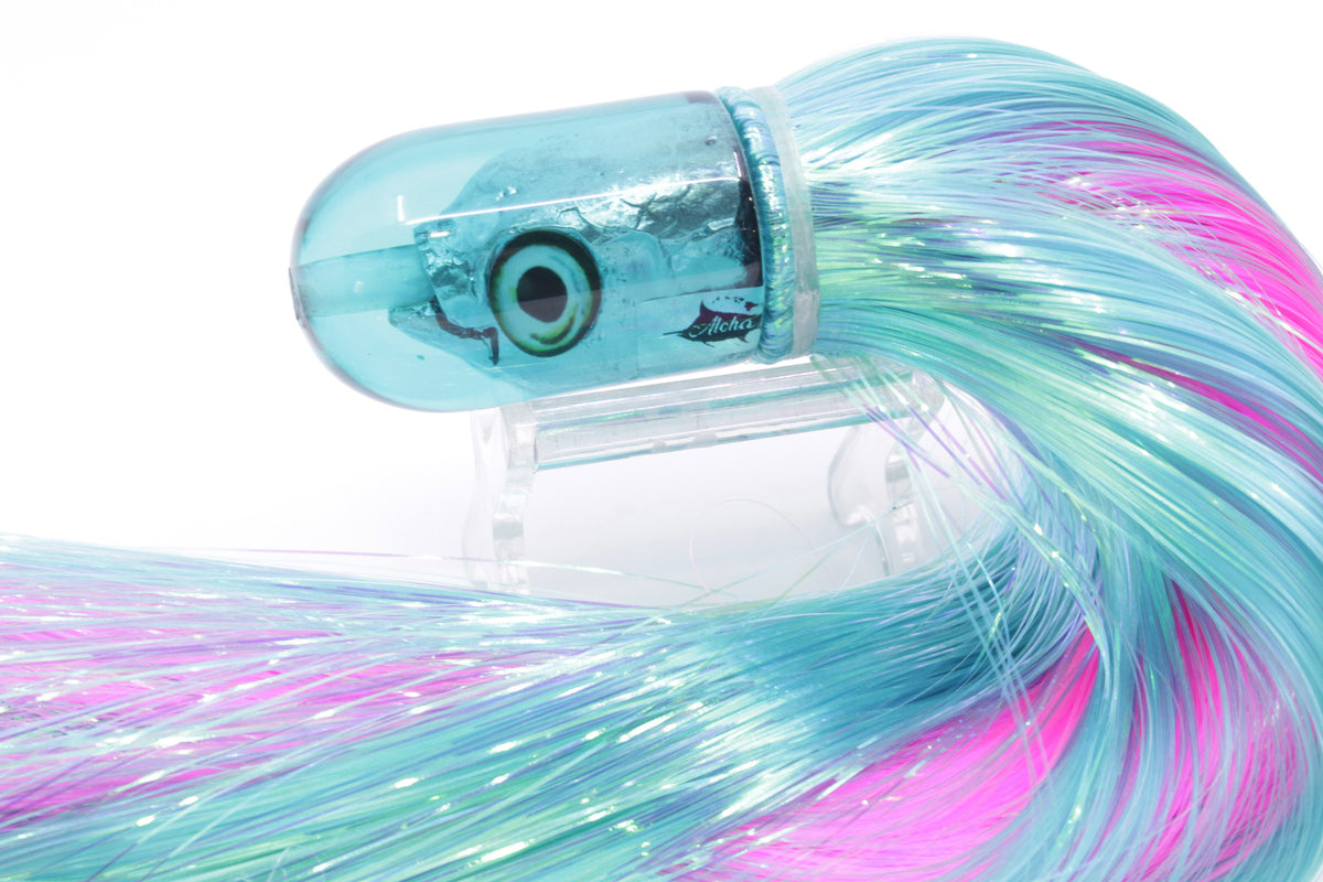 Aloha Lures Teal Magic Malolo 9" 4oz Strobez Ice Blue/Pink — GZ Lures ...