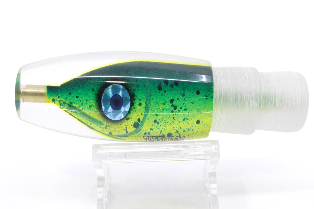 Tsutomu Lures Mahi Mahi Green-Yellow Fish Head Blue Eyes Moke Invert 9 ...
