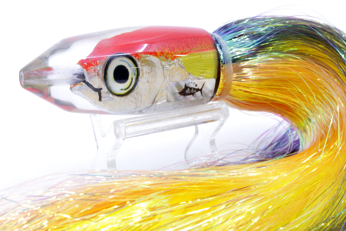 Aloha Lures Orange Back Deep Six Malolo 9" 6.5oz Flashabou Black-Orang ...