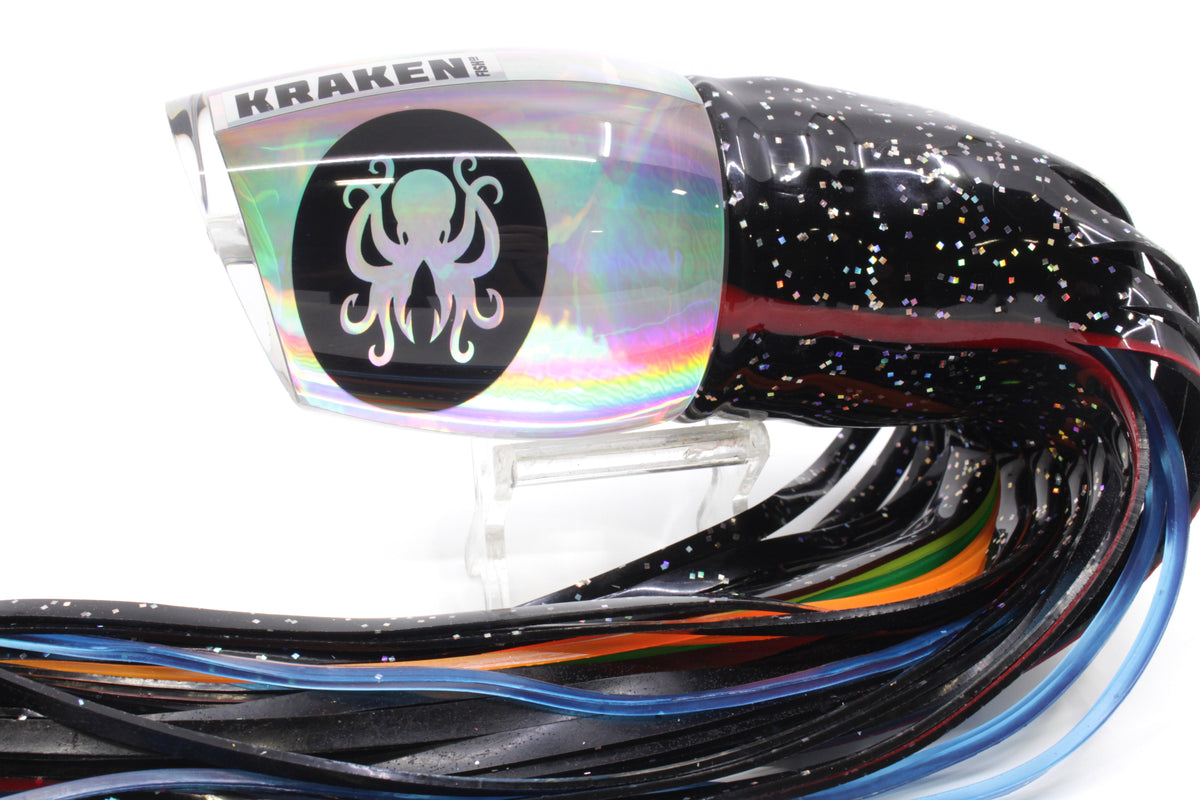 Kraken Fish Co. Silver Rainbow Kraken 16" 16.5oz Skirted Black-Rainbow ...