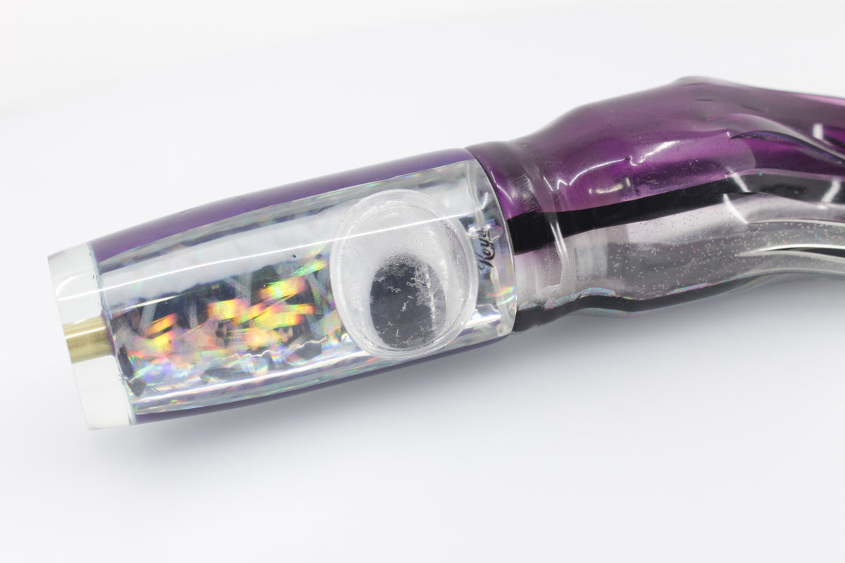 Koya Lures Silver Rainbow Streak Purple Pearl Hard Head 12" 8oz Skirte ...