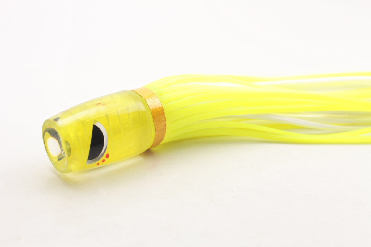 Amaral Lures Yellow-White Baby Jararaca 7" 1.4oz — GZ Lures Big Game Supply